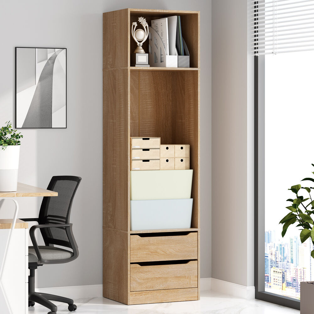 ALFORDSON Chest of 2 Drawers Office Storage Cabinet Tallboy Bedroom Wo ...