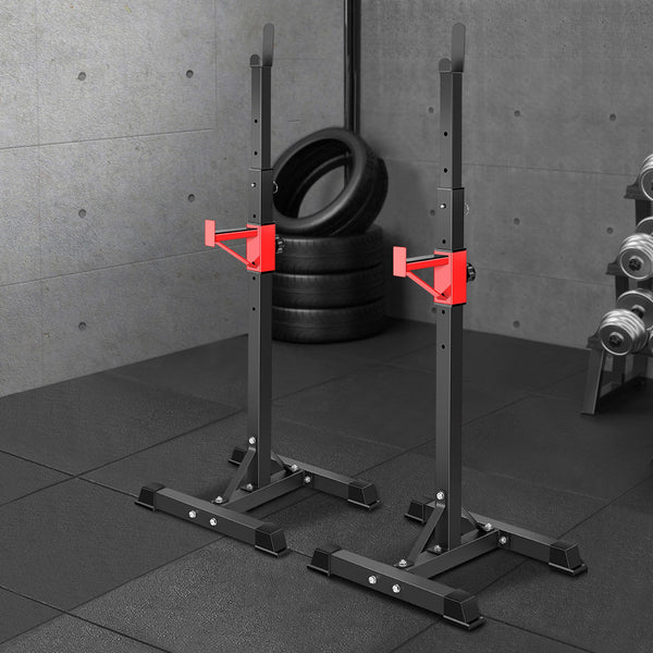BLACK LORD 2x Squat Rack Adjustable Lifting Barbell Stand Fitness Weig ...
